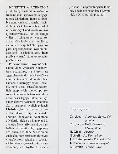 Nefertiti a Achnaton - Christian Jacq (kniha) | Antikvariatik.sk